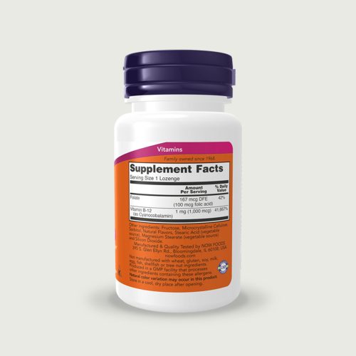 Vitamin B-12 1000mcg - 100 Chewable Lozenges by NOW | Herbs of Mexico